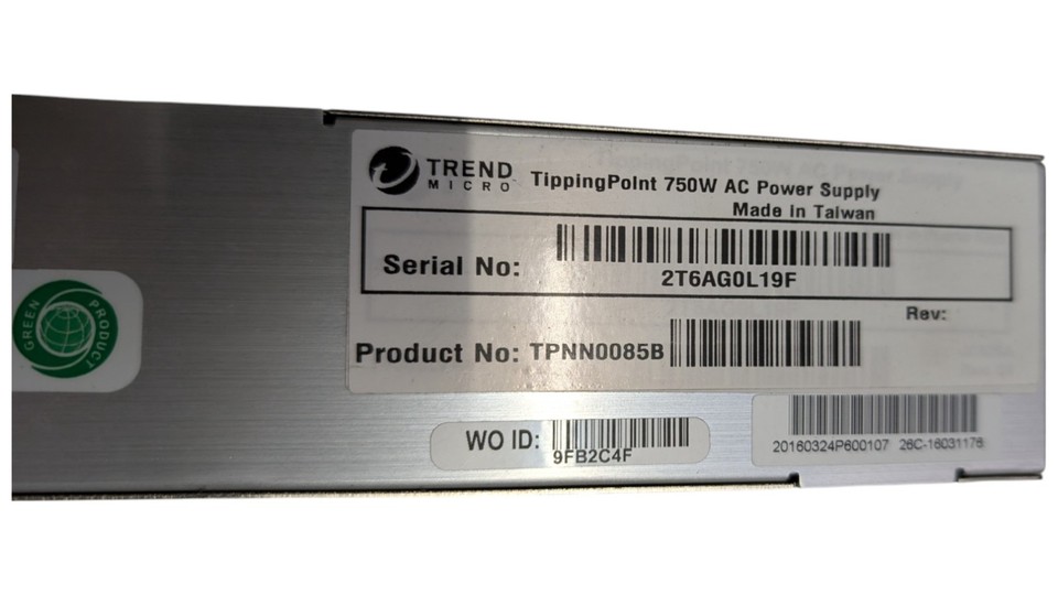 Trend Micro TPNN0085B Tipping Point 750W AC Power Supply | eBay Australia