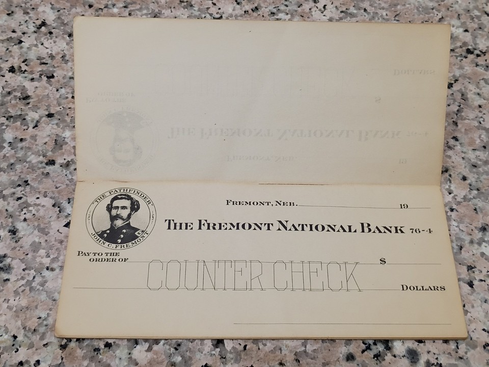 4 Vintage Counter Checks The Fremont National Bank Fremont, Nebraska ...