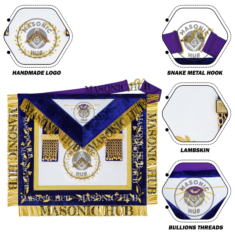 Masonic Grand Lodge Worshipful Master Regalia – Hand Embroidered ...