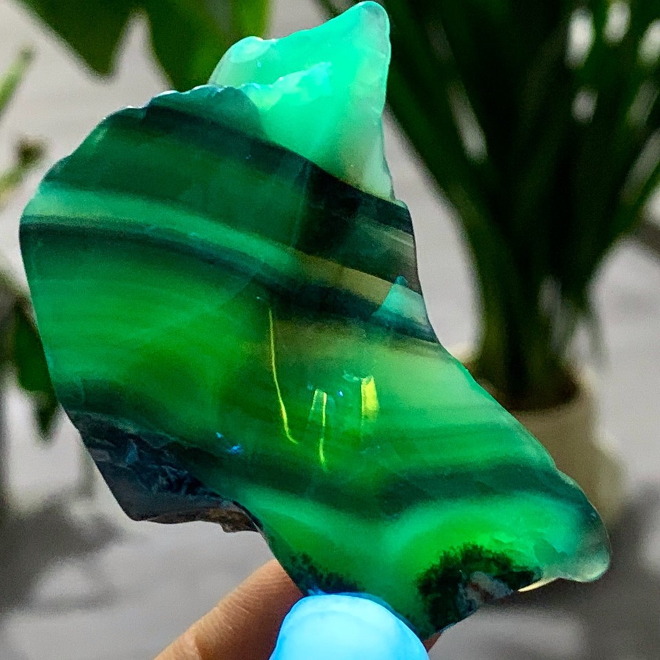 45G Natural volcanic rock agate slice quartz crystal polishing A707 ...