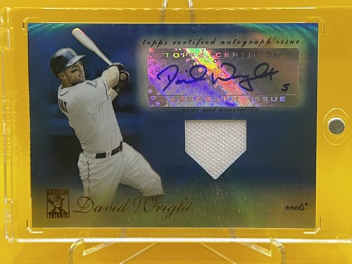 2009 Topps Tribute Autograph Relics Blue #75 DAVID WRIGHT Auto NY METS ...