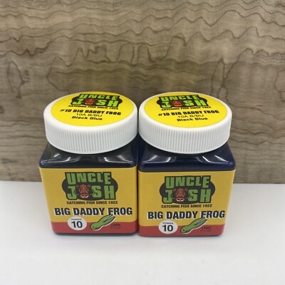 (2) Uncle Josh Pork Frog BIG DADDY FROG #10A B/BU Black Blue 4” - FAST ...