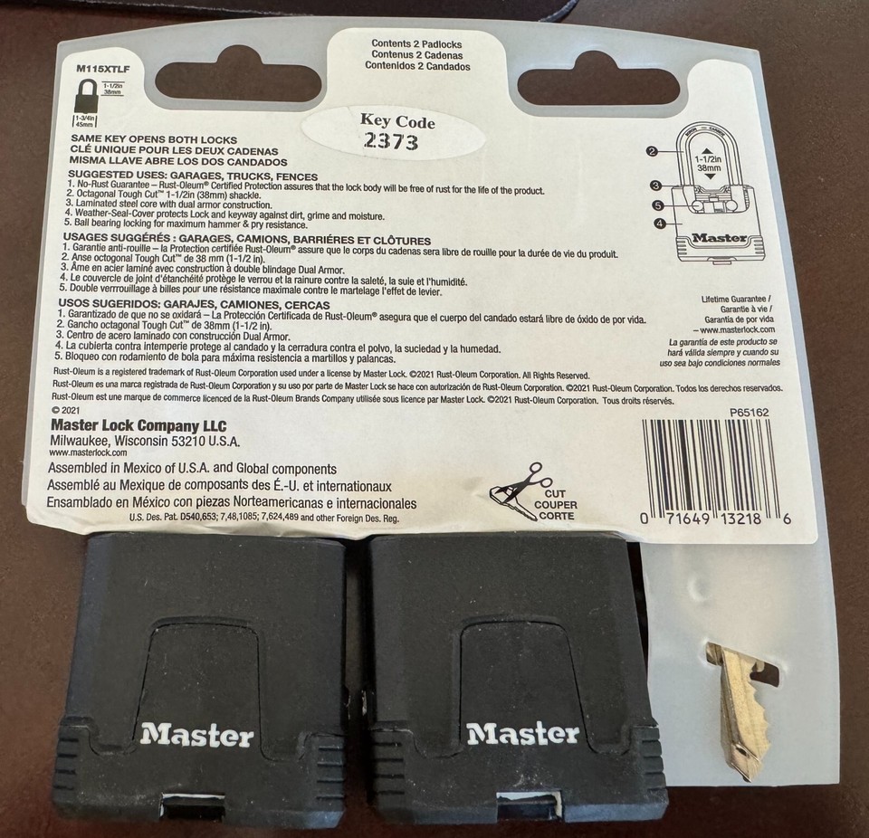 Master Lock 2 Pack Magnum Heavy Duty Outdoor Keyed Padlocks M115XTLF ...