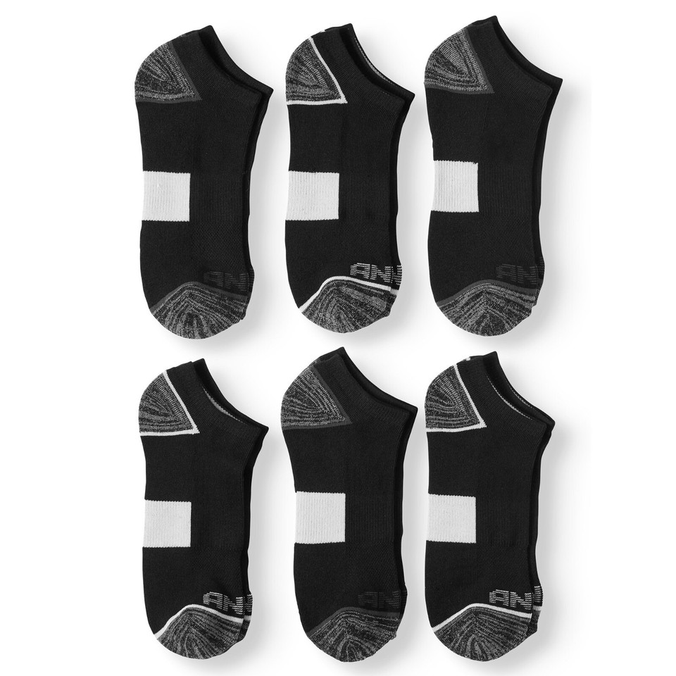 AND1® Men's Pro Platinum No Show Socks 6-Pack " FRESH~HIGH PERFORMANCE ...