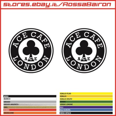 Kit 2 Adhésifs Ace Cafe London Orig. mm.100 Stickers Klebstoffe ...