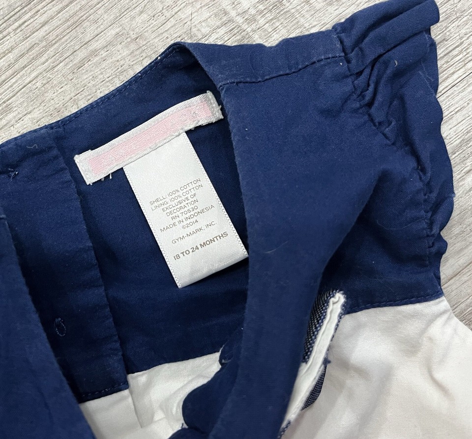 Janie And Jack Baby Colorblock Tank Top Blue White Bow Ruffle Sleeves ...