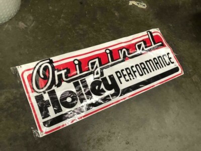 HOLLEY ORI 1M X 40CM VINYL BANNER V8 FORD GT CHEV HOLDEN MANCAVE SLR SS ...