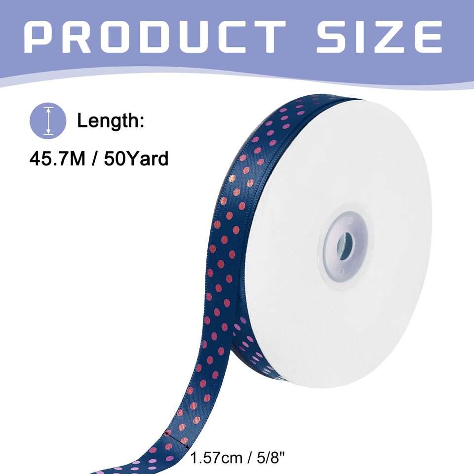 Grosgrain Ribbons 50 Yards 5/8 Inch Deep Blue Ribbon Bow Decoration for ...