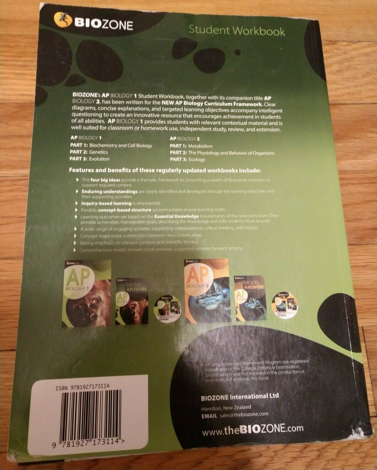 GOOD CONDITION Biozone AP Biology 1 Student Workbook 9781927173114 EBay good-condition-biozone-ap-biology-1-student-workbook-9781927173114-ebay