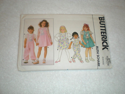Butterick Pattern 3721 Sz 5-6-6x Girls Jumper Jumpsuit Top Ruth Scharf ...