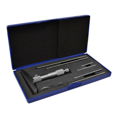 0-6" Depth Gauge 4.0" BASE ROUND HEAD MEASURING RODS Depth Micrometer ...