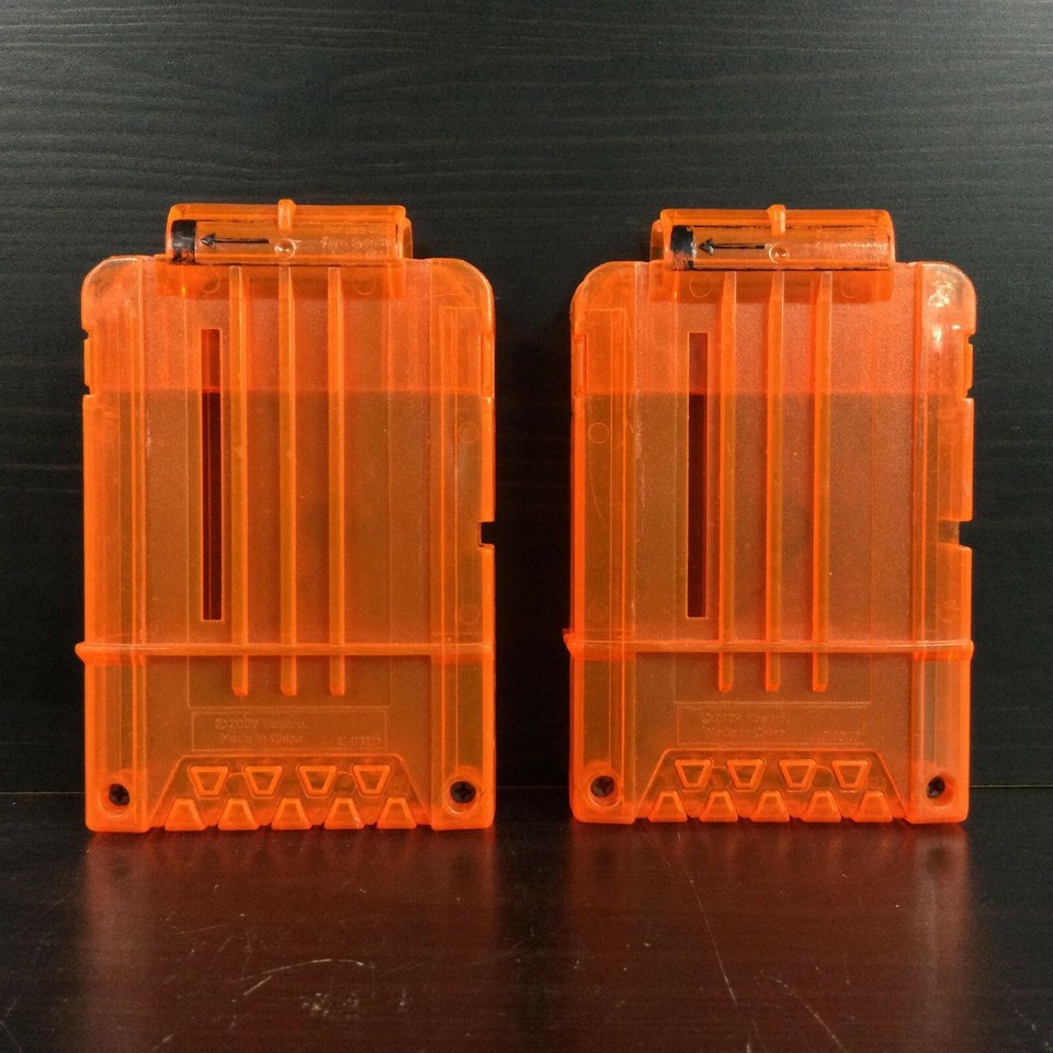 Nerf Magazine/Clip Pair - 6 Dart Clips x2 - Clear Orange | eBay