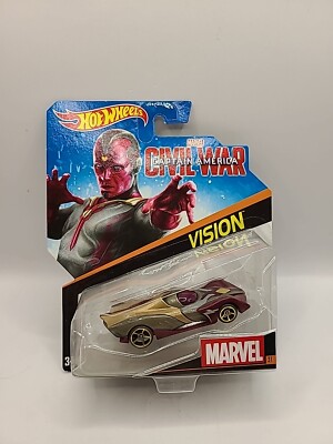 Hot Wheels Vision Captain America Civil War Marvel 1/64 Car 2015 Sealed ...