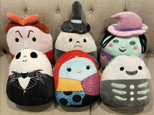 Squishmallow The Nightmare Before Christmas Set Mayor, Sally, Jack ...