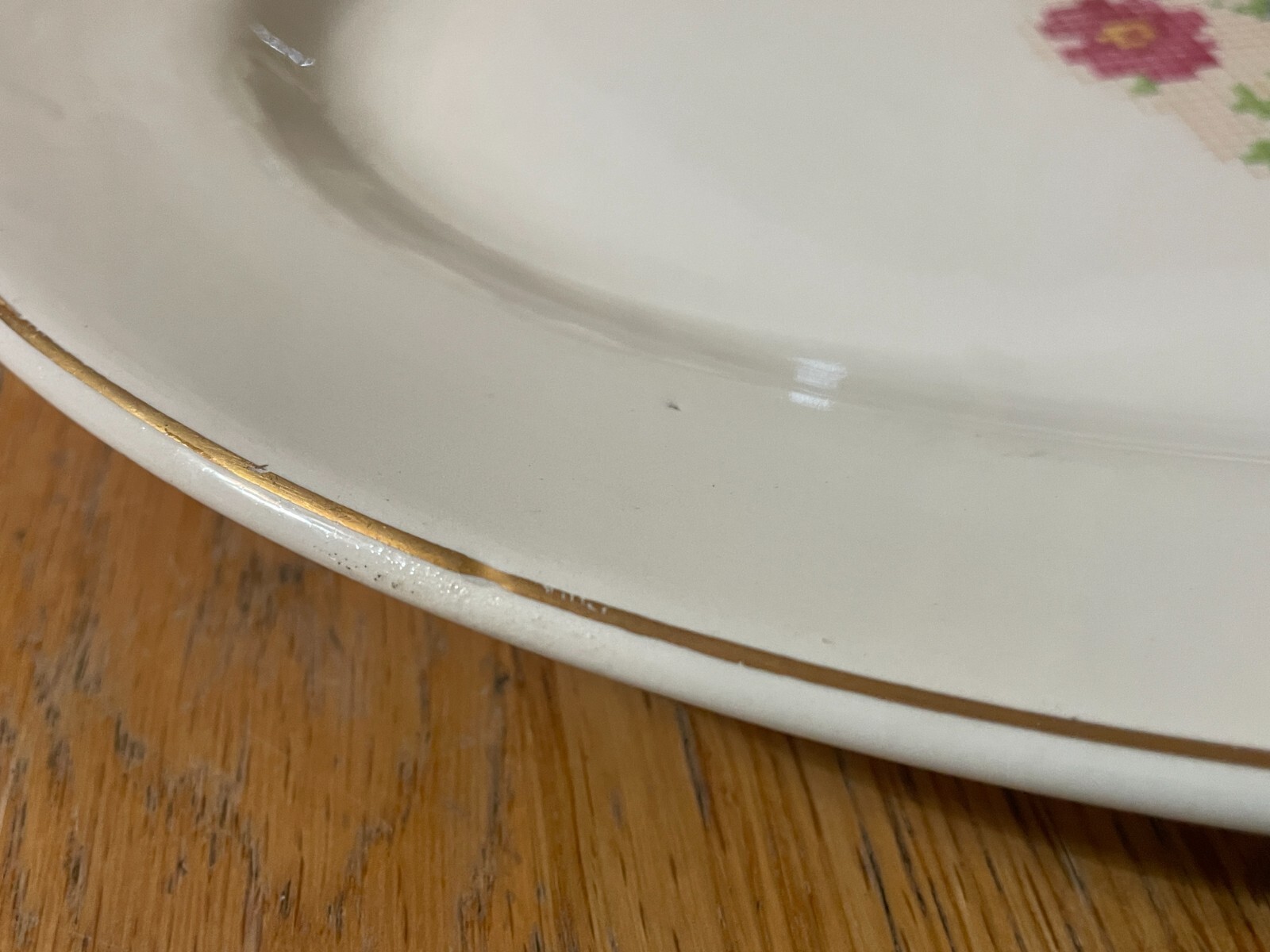 Vintage Bakerite Floral 14" Oval Platter with a 22K Gold Rim | eBay