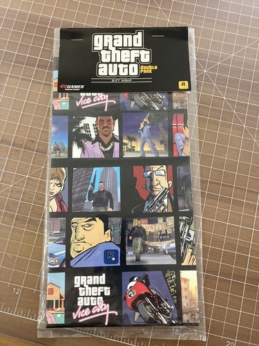 Grand Theft Auto Vice City Gift Wrap Brand New Rare GTA - 2003 | eBay