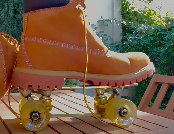 Timberland boots Custom Roller skates hiphop riedell betty ogs hyde 172 ...