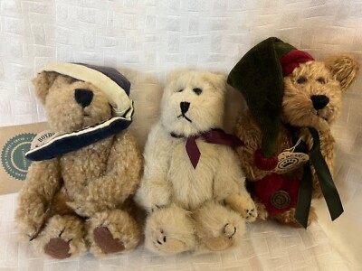 Boyd's Bear Chauncey 6" White Bear Button Bear Plush Soft Toy Stuffed ...