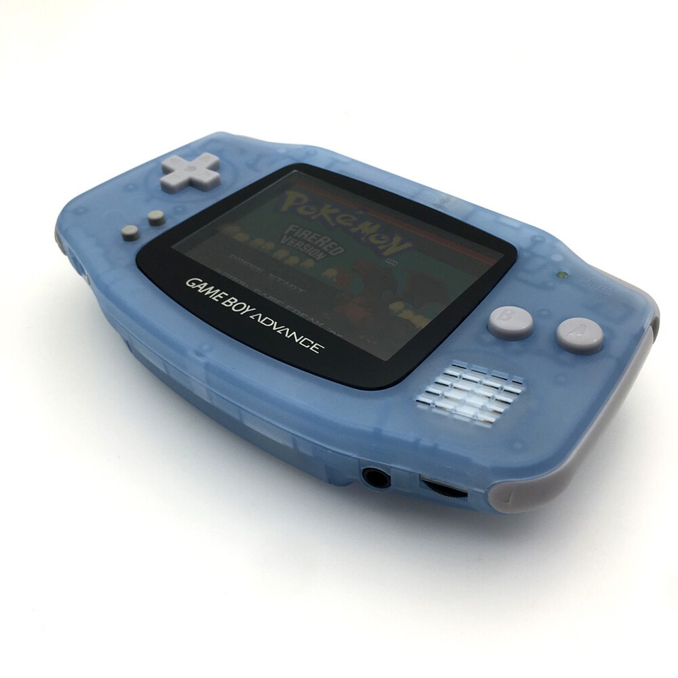 Luminous Clear Blue 10 Levels Backlight V2 IPS LCD Game Boy Advance GBA ...