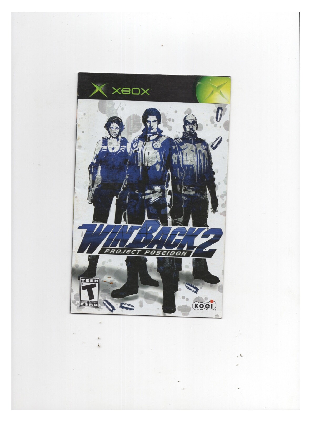 Winback 2 Project Poseidon Original Xbox MANUAL ONLY Authentic ...