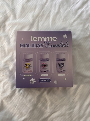 Lemme Gummies Holiday Essentials Gift Set Sleep/Purr/Debloat UK SELLER ...