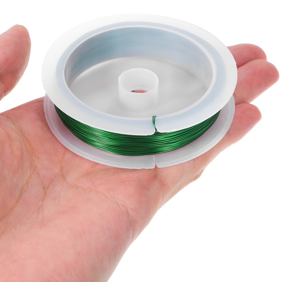 40M Green Iron Wire Bead String Craft Wire for DIY Flower Bouquet ...