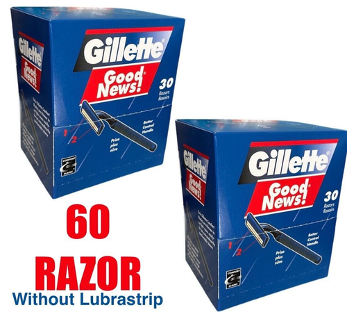 60 Gillette Good News Disposable Razor Classic ( NO Lubrastrip ) | eBay