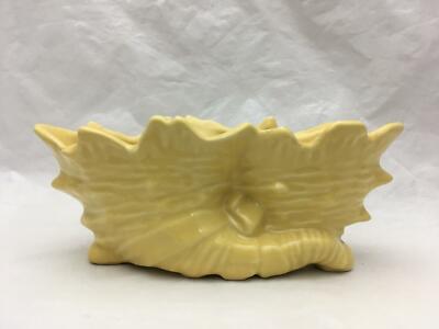 Vintage Yellow Seashell Shaped Pottery Flower Pot Planter Cornucopia ...