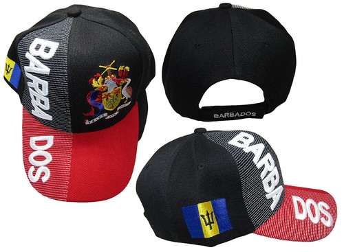 Barbados Country Black Red White Letter Crest Patch On Side Embroidered ...