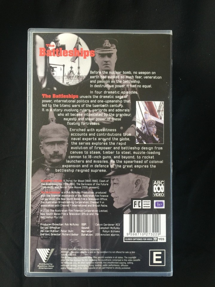 THE BATTLESHIPS (IN DESTRUCTIVE POWER THEY HAD NO EQUAL) VHS SET NN ...