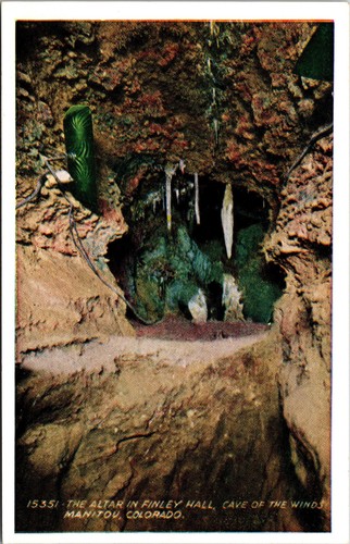 Altar At Finley Hall Cave Of The Winds H. H. T. Co. Postcard H. H. T ...