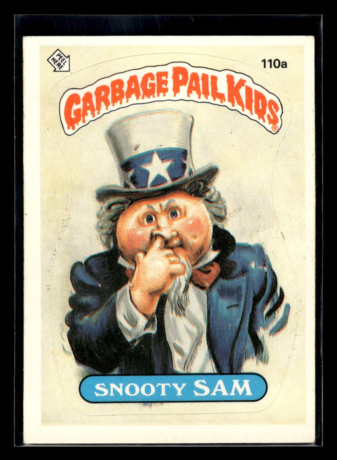 1986 Topps Garbage Pail Kids #110a Snooty Sam 3rd Series 3 Sticker NM+ ...