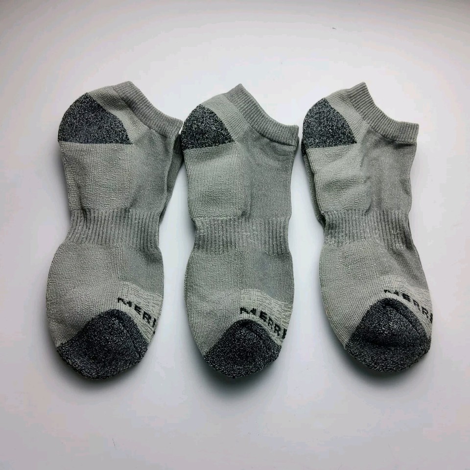 Merrell Men's Wool Blend Cushioned Hiker Ankle Socks 3 Pairs Size L/XL ...