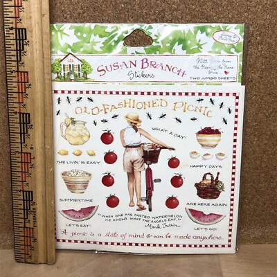 SUSAN Branch PICNIC bicycle relax Scrapbook stickers 2 Sheets by ...