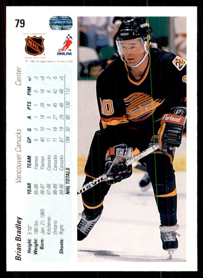1990-91 Upper Deck Brian Bradley Hockey Cards #79 | eBay