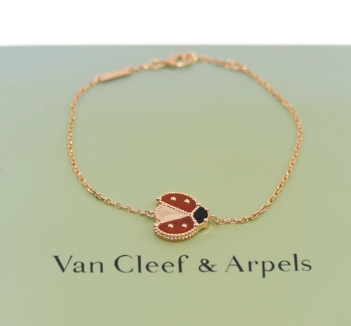 Van Cleef & Arpels Lucky Spring Ladybug 18K Rose Gold Bracelet | eBay