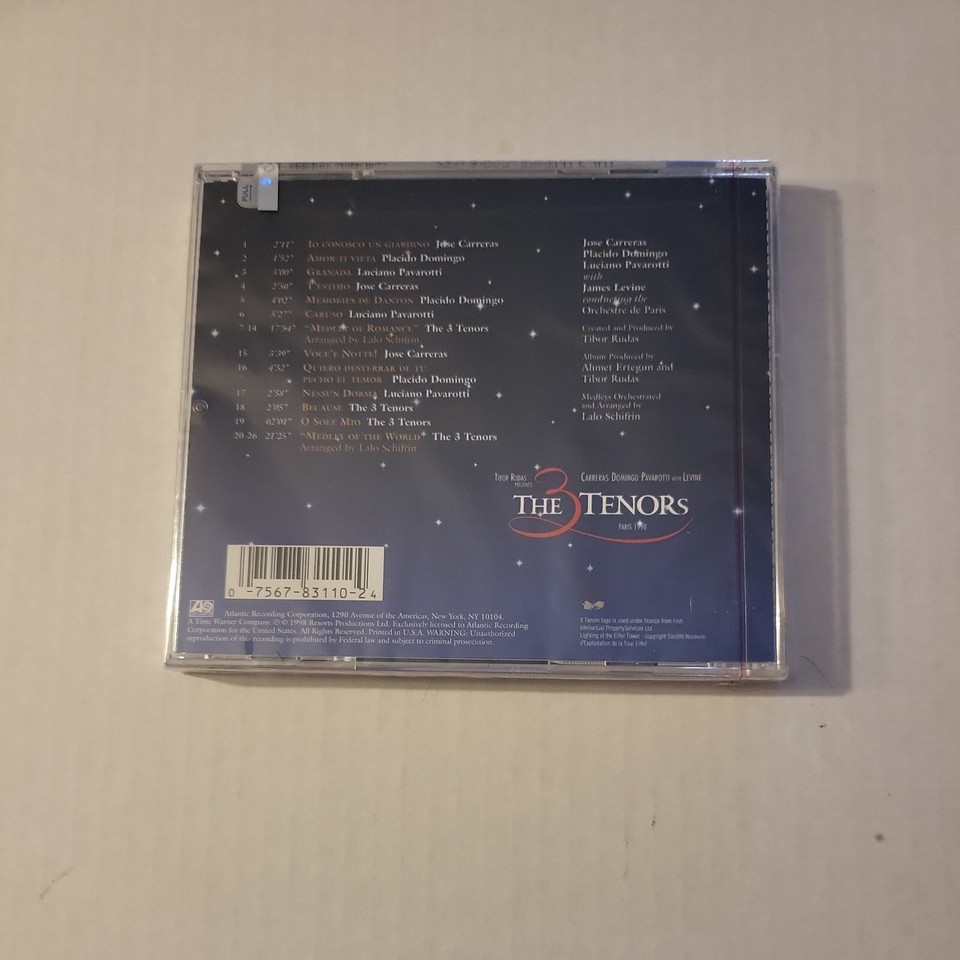 3 TENORS Paris 1998 CD 26 tracks FACTORY SEALED NEW 1998 Atlantic USA ...