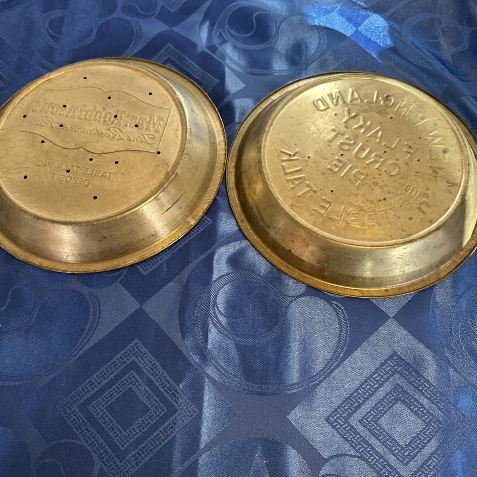 2 LotVintage Table Talk Flaky Crust Pie Tin 10¢ Deposit -New England ...