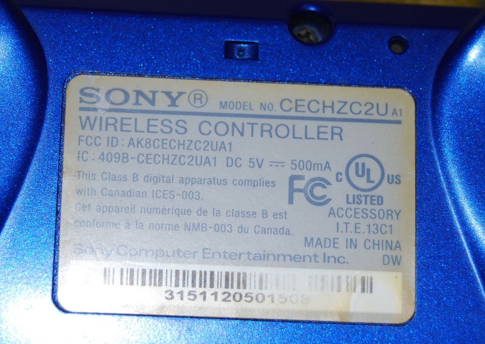 Authentic Sony Playstation 3 OEM Dualshock Ps3 Blue Controller # ...