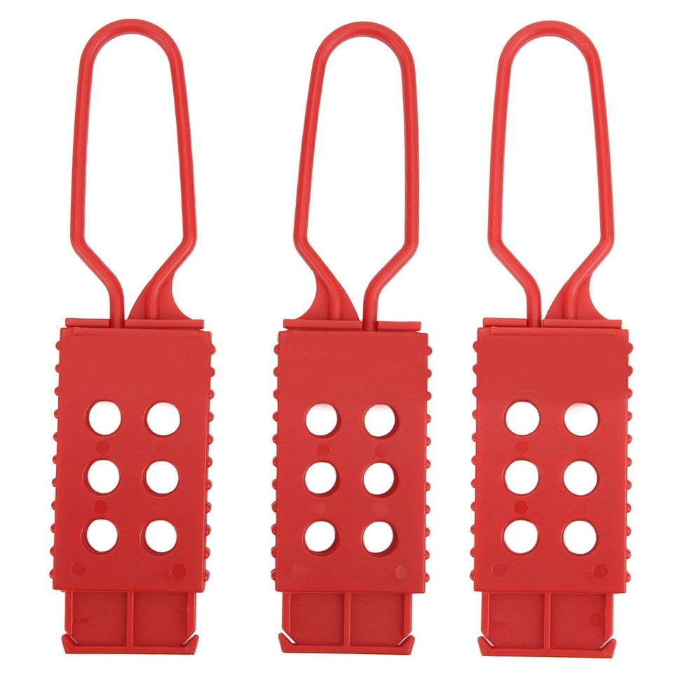 3pcs Tag Out Lock Out Hasp 6 Holes Nylon Safety Padlock Hasp | eBay