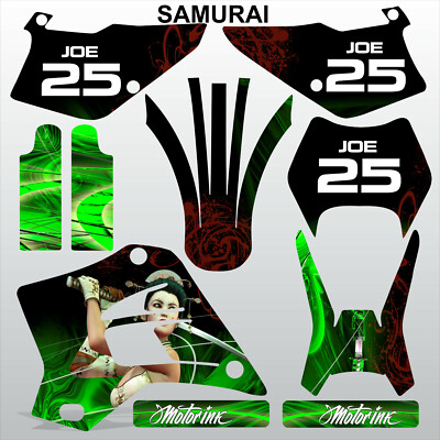 Kawasaki KDX 200 220 1995-2008 SAMURAI motocross decals set MX graphics ...