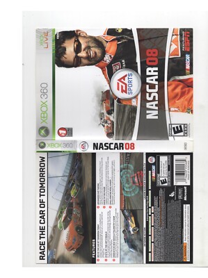 Nascar 08 Xbox 360 ARTWORK ONLY Authentic NO TRACKING | eBay