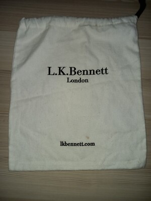 LK BENNETT London White Large Shoe or Bag Storage Soft Flannel Dust Bag ...