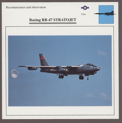 Boeing RB-47 Stratojet Warplanes Military Aircraft Edito Service Card ...