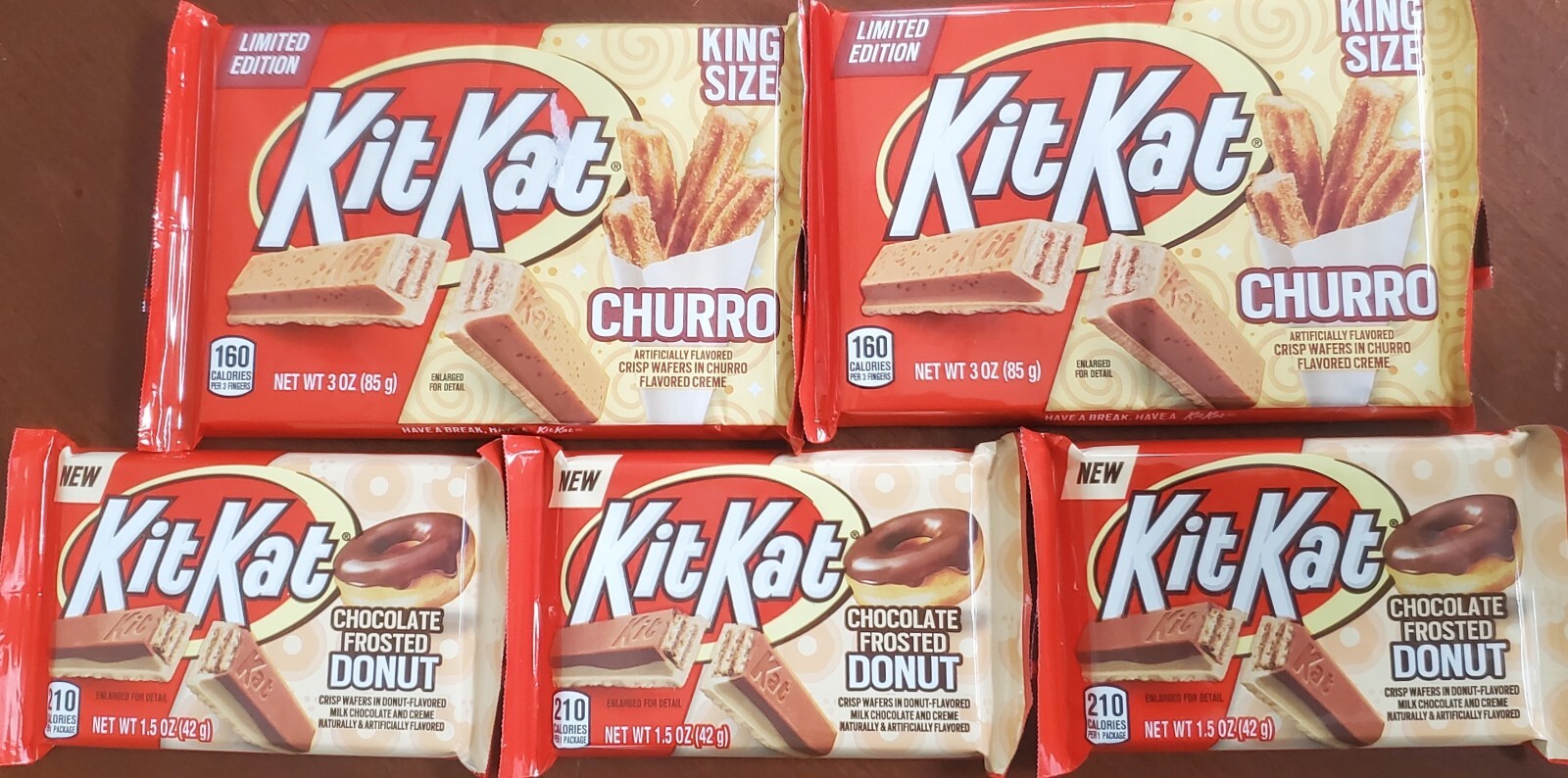 Lot Of 5 Limited Edition Kit Kat bars! 2 King Size & 3 Regular. New ...