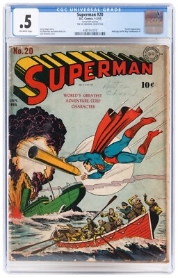 1943 D.C. Comics Superman 20 CGC .5. WW2 Cover | eBay