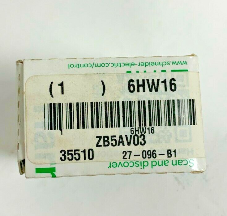 SCHNEIDER ELECTRIC ZB5AV03 Pilot Light Button Head Green 22mm ...