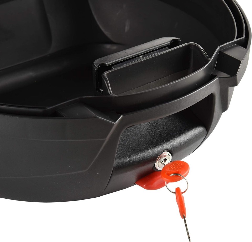 Motorcycle Top Box Bike Scooter Moped Travel Storage Lockable Helmet ...