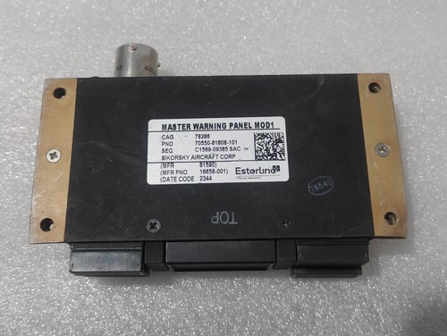 SIKORSKY 70550-81808-101 AIRCRAFT FAULT-FUNCTION INDICATOR MASTER ...