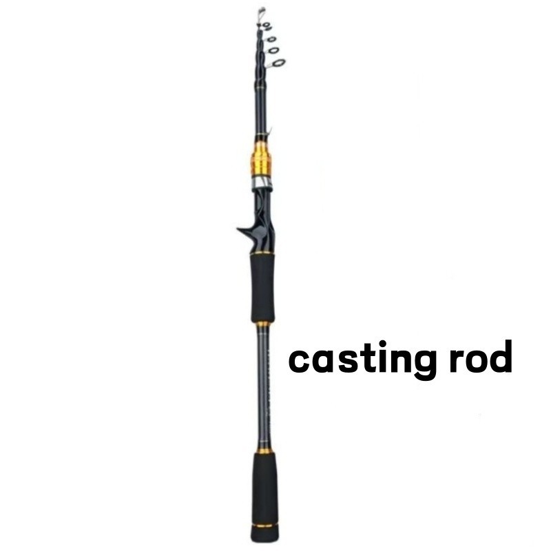 Telescopic Lure Fishing Rod Carbon Fiber Ultra Light Spinning Casting ...